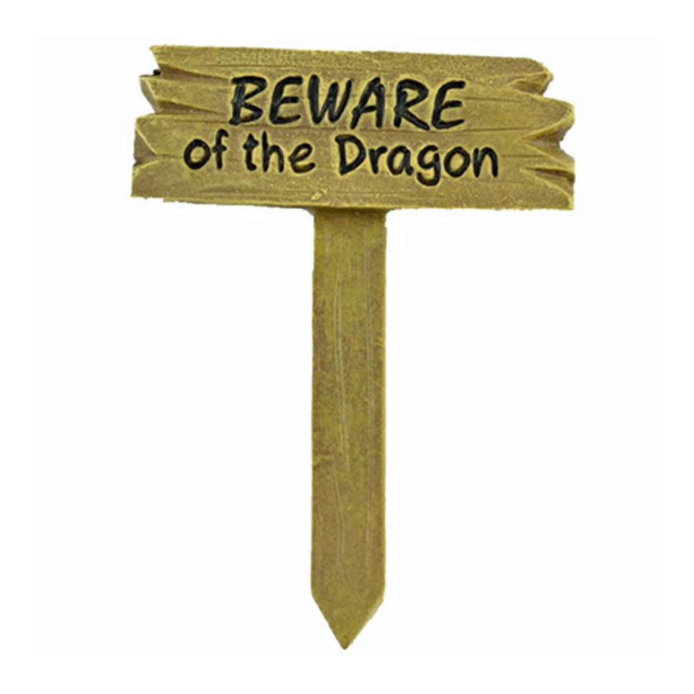 Beware of the Dragon Sign | Miniature Fairy Garden Accessories | Earth ...